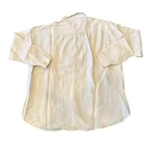 Line of Oslo | Tops | Line Of Oslo 0 Linen Button Down Pocket Beige ...